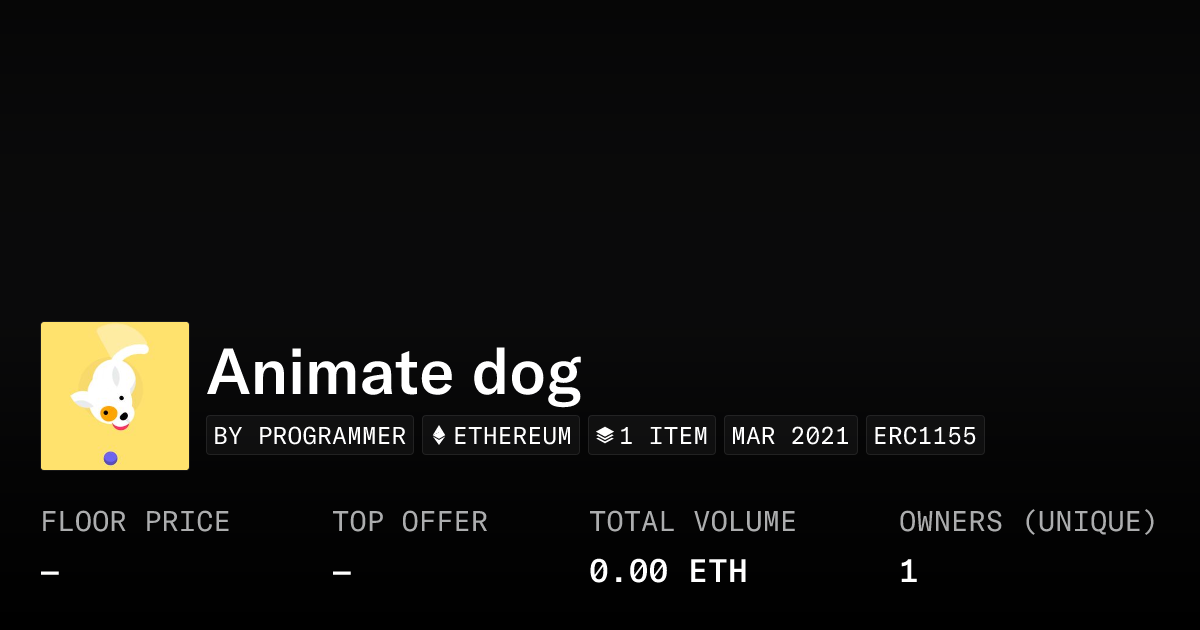 Animate dog - Collection | OpenSea