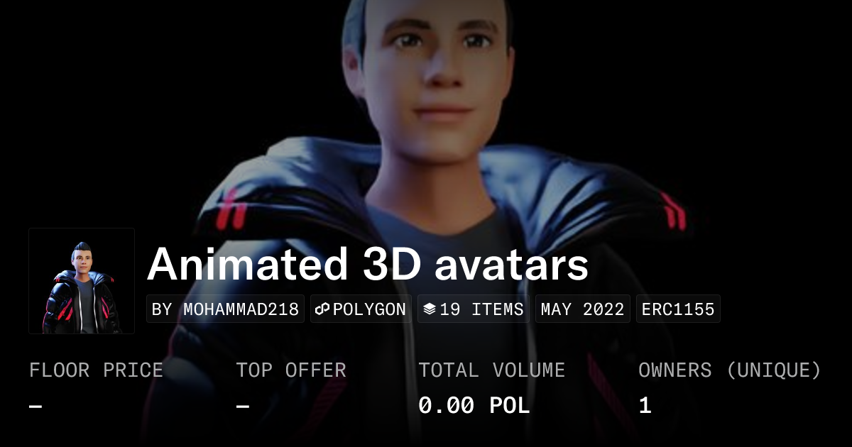 Animated 3D avatars - Collection | OpenSea