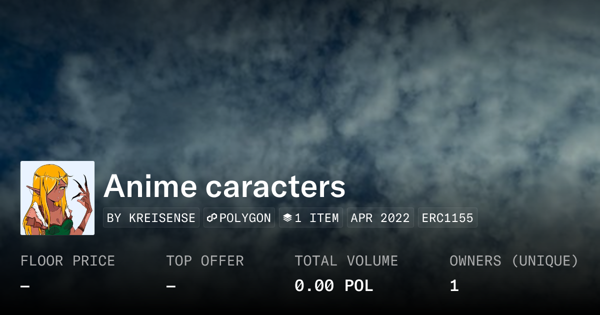 Anime caracters - Collection | OpenSea