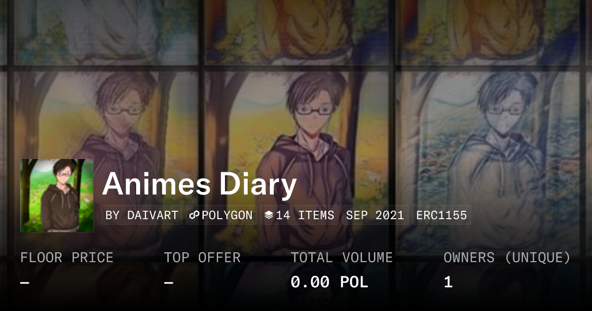 Animes Diary - Collection | OpenSea