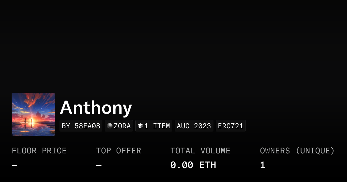 Anthony - Collection | OpenSea