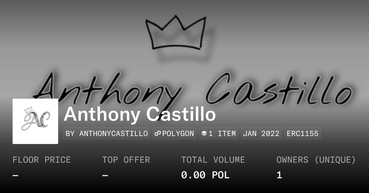 Anthony Castillo - Collection | OpenSea