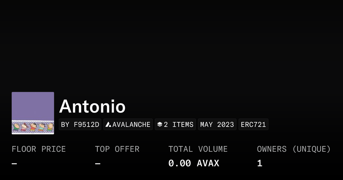 Antonio - Collection | OpenSea