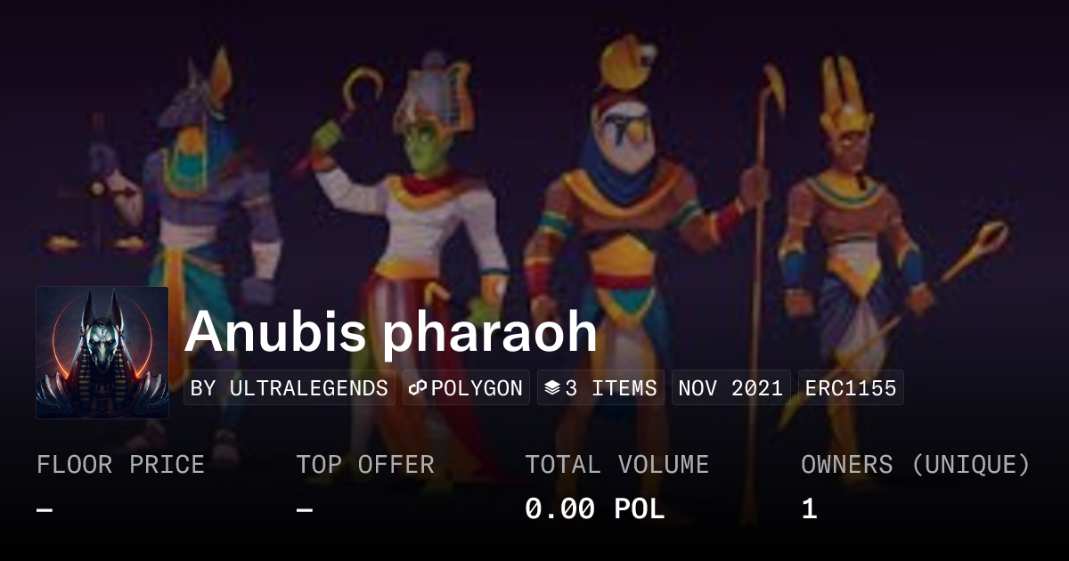 Anubis pharaoh - Collection | OpenSea