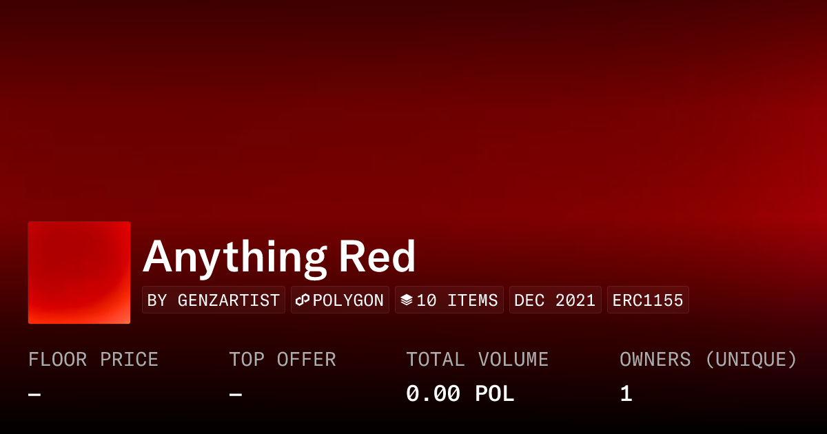 Anything Red - Collection | OpenSea
