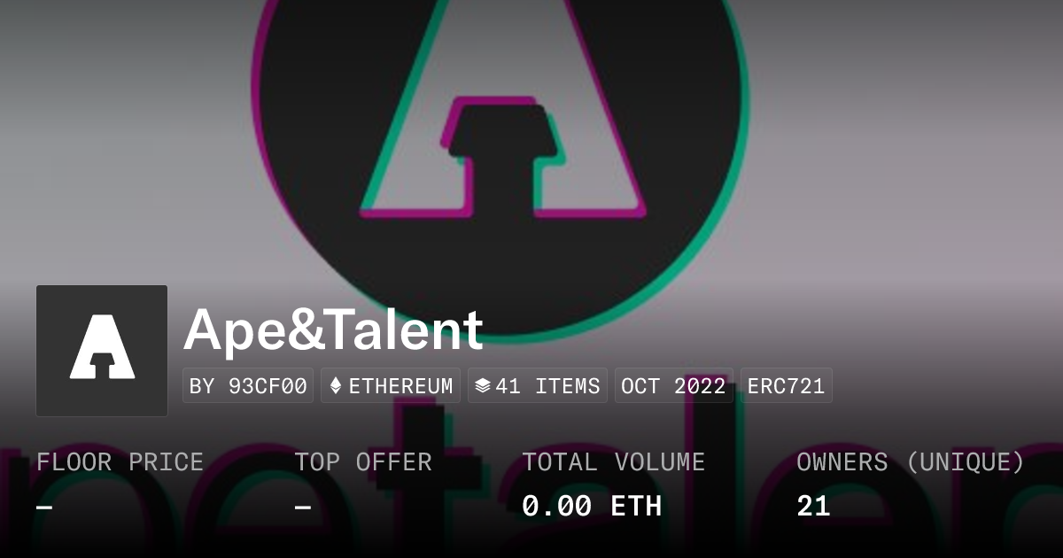 Ape&Talent - Collection | OpenSea