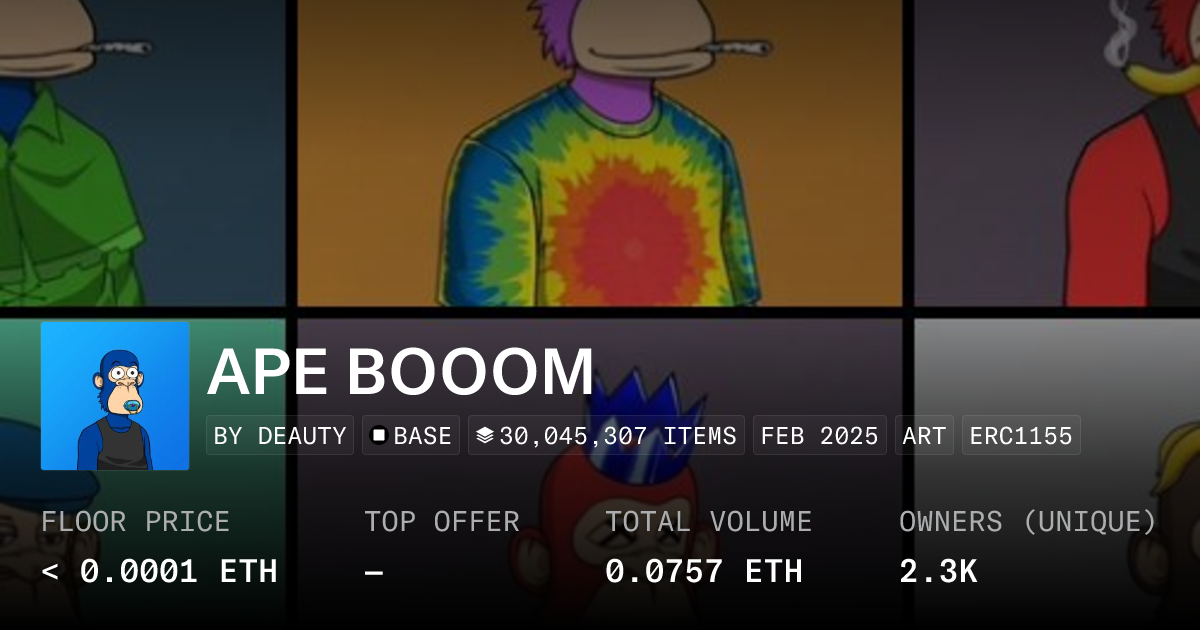 APE BOOOM - Collection | OpenSea