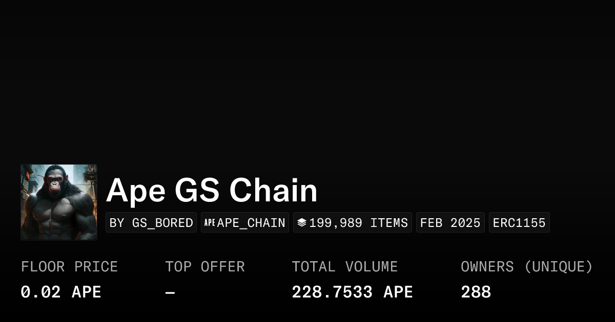 Ape GS Chain - Collection | OpenSea
