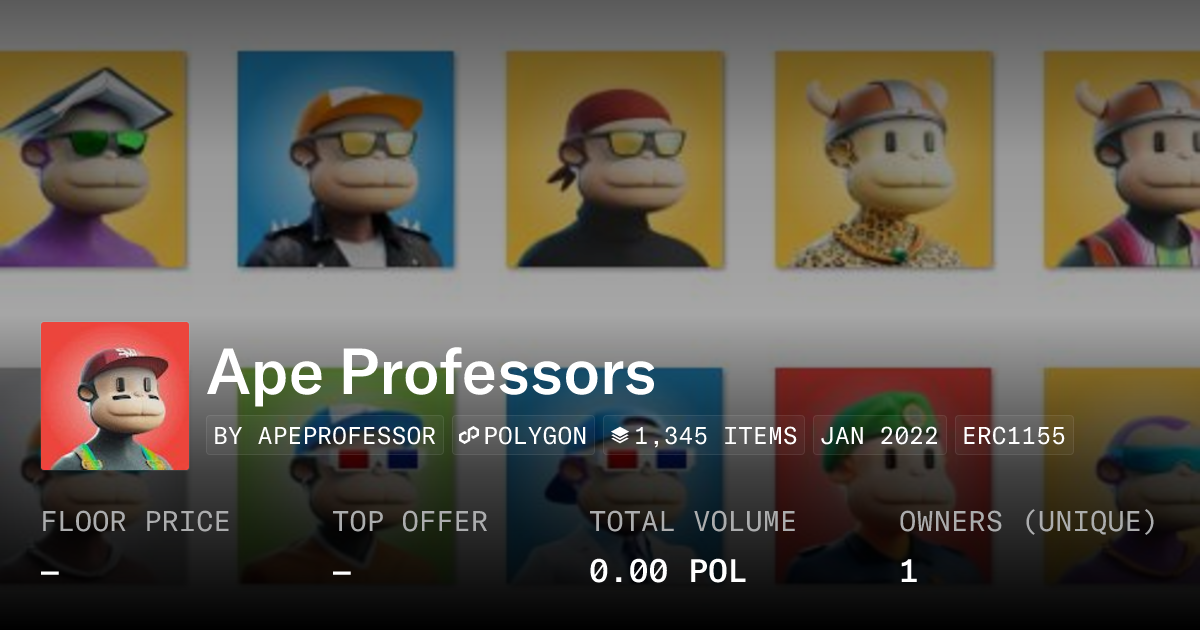 Ape Professors - Collection | OpenSea