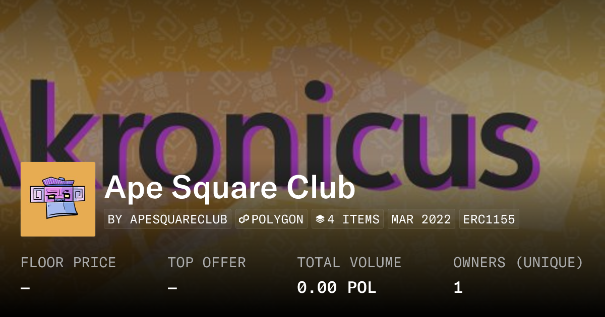 Ape Square Club - Collection | OpenSea