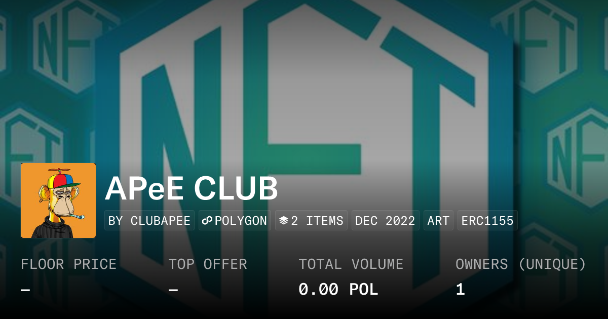 APeE CLUB - Collection | OpenSea