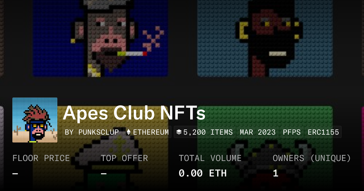 Apes Club NFTs - Collection | OpenSea