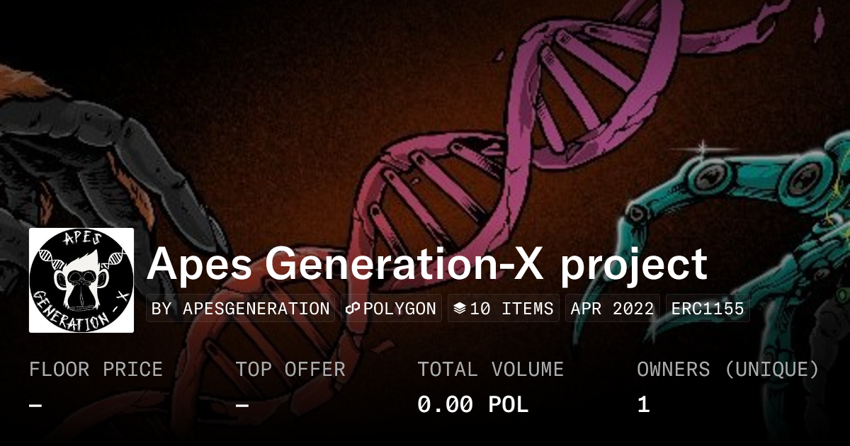 Apes Generation-X project - Collection | OpenSea