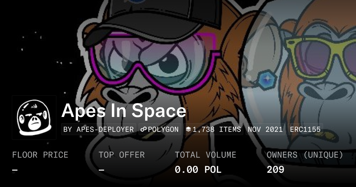 Apes In Space - Collection | OpenSea