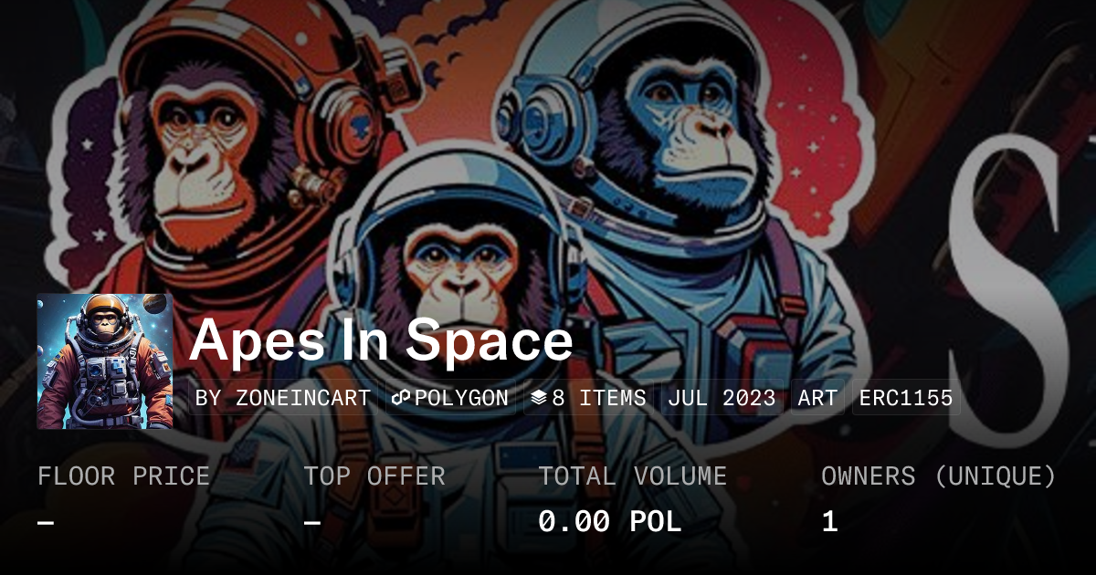 Apes In Space - Collection | OpenSea