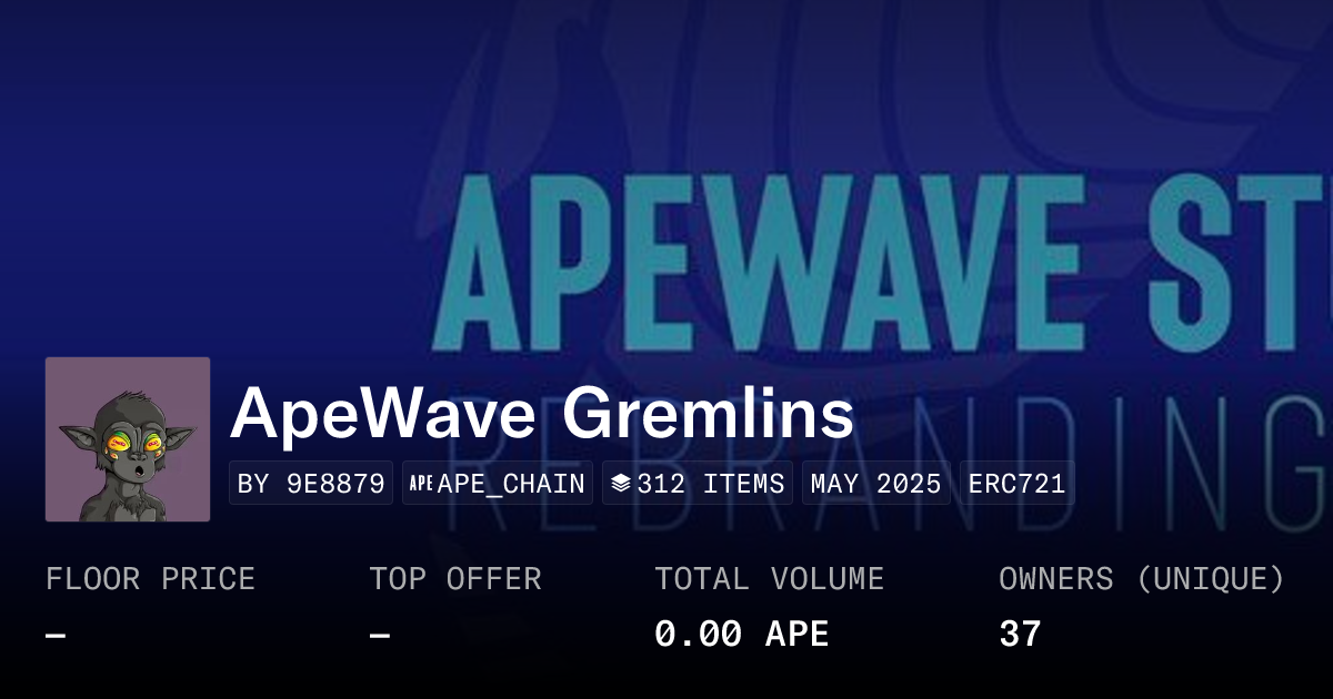 ApeWave Gremlins - Collection | OpenSea