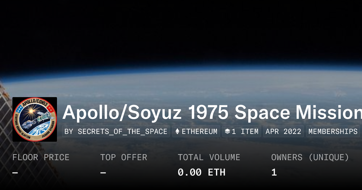 Apollo/Soyuz 1975 Space Mission - Collection | OpenSea