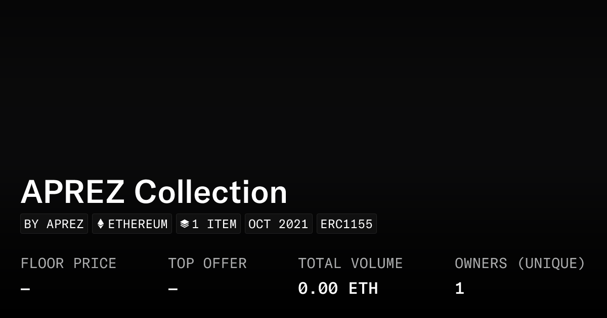APREZ Collection - Collection | OpenSea