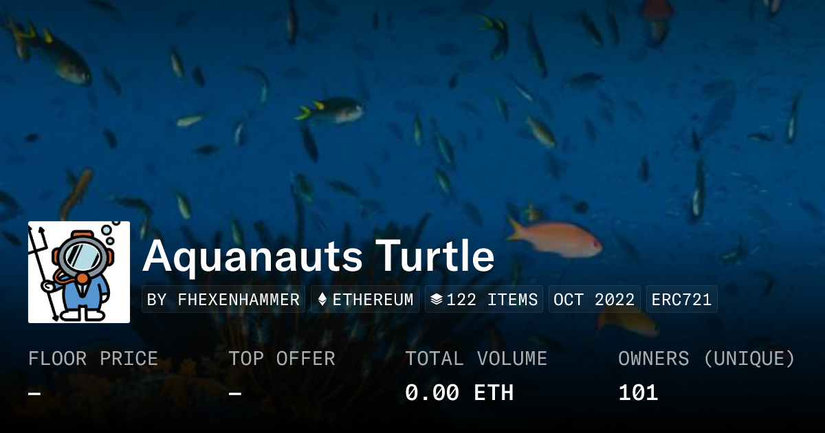 Aquanauts Turtle - Collection | OpenSea
