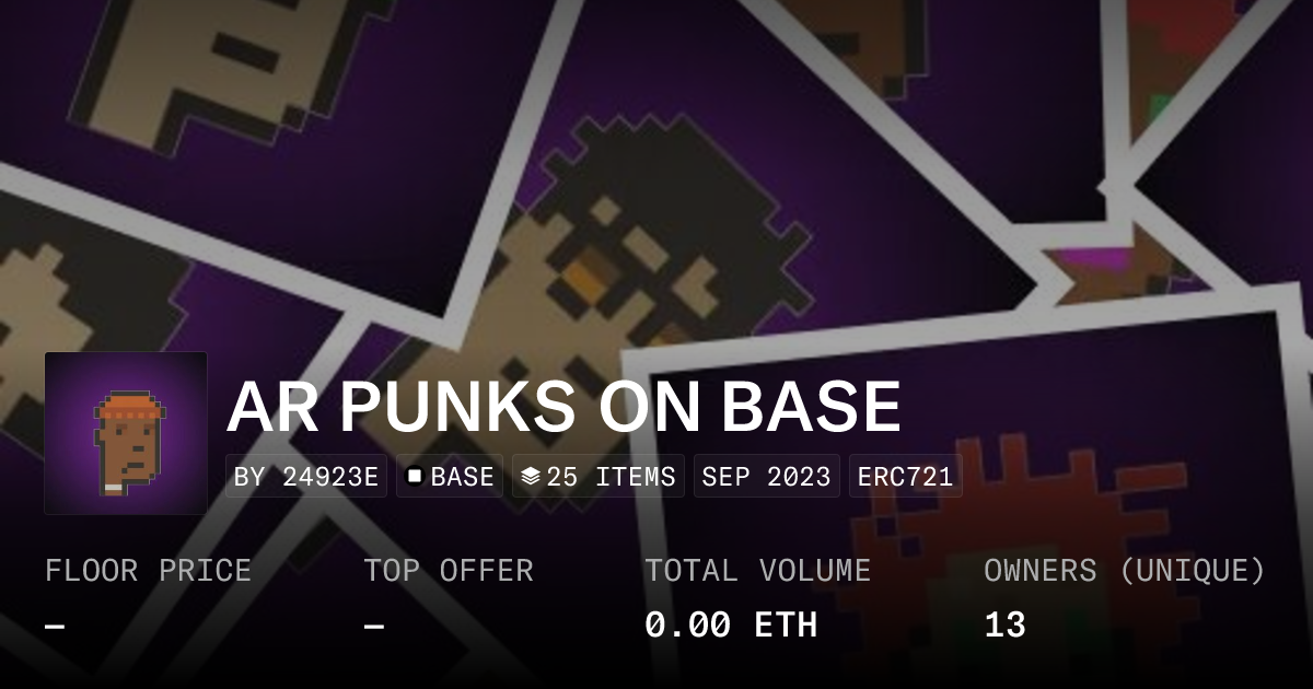 AR PUNKS ON BASE - Collection | OpenSea