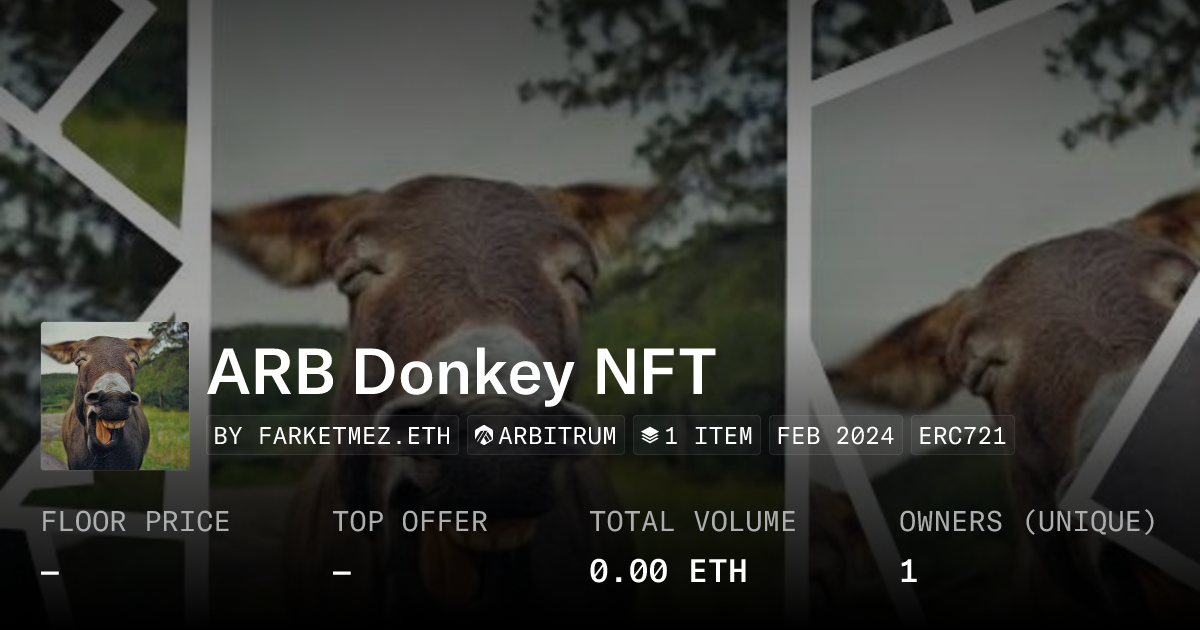 ARB Donkey NFT - Collection | OpenSea