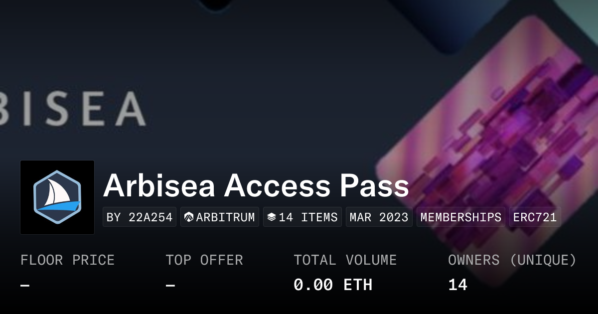 Arbisea Access Pass - Collection | OpenSea