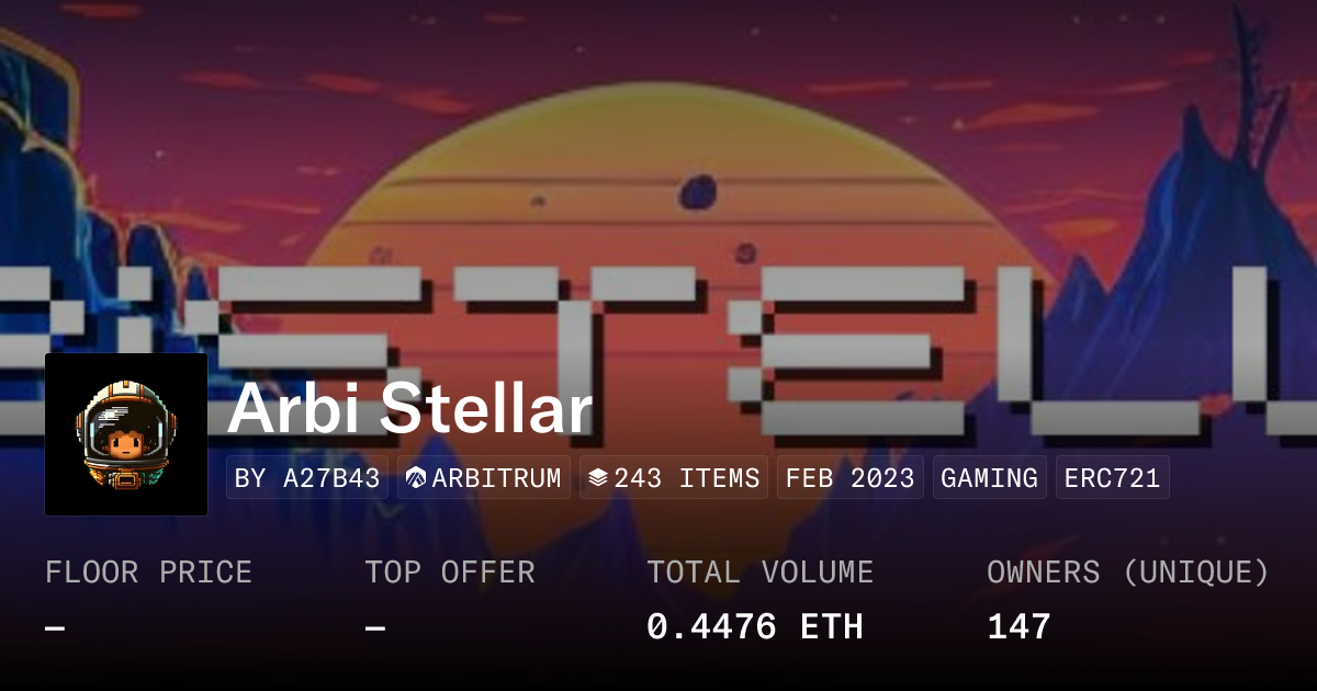 Arbi Stellar - Collection | OpenSea