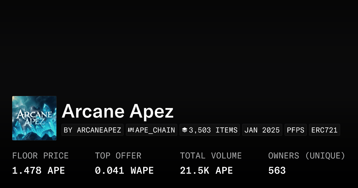 Arcane Apez - Collection | OpenSea