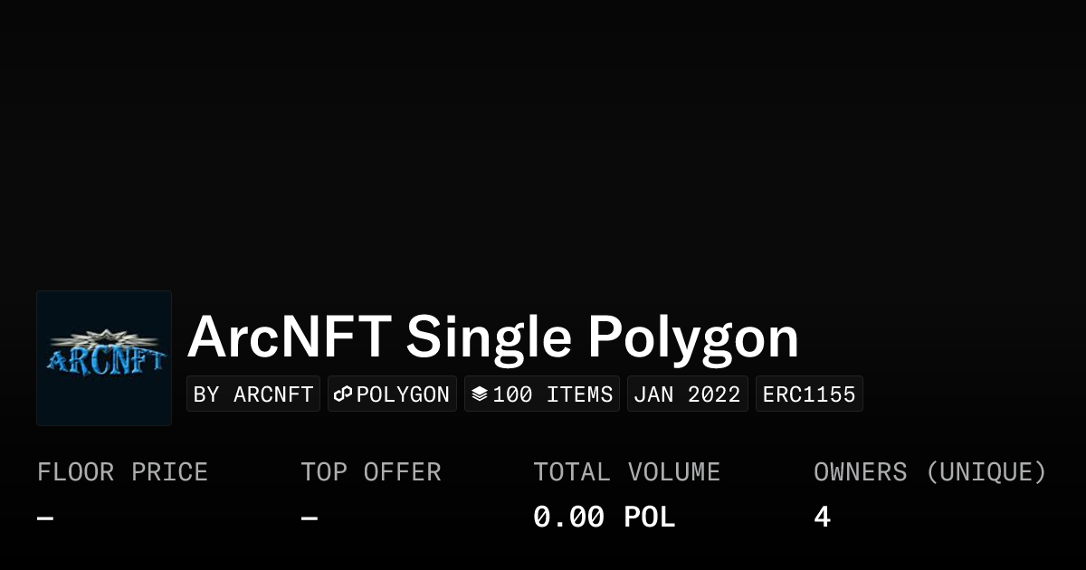 ArcNFT Single Polygon - Collection | OpenSea