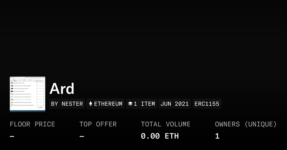 Ard - Collection | OpenSea