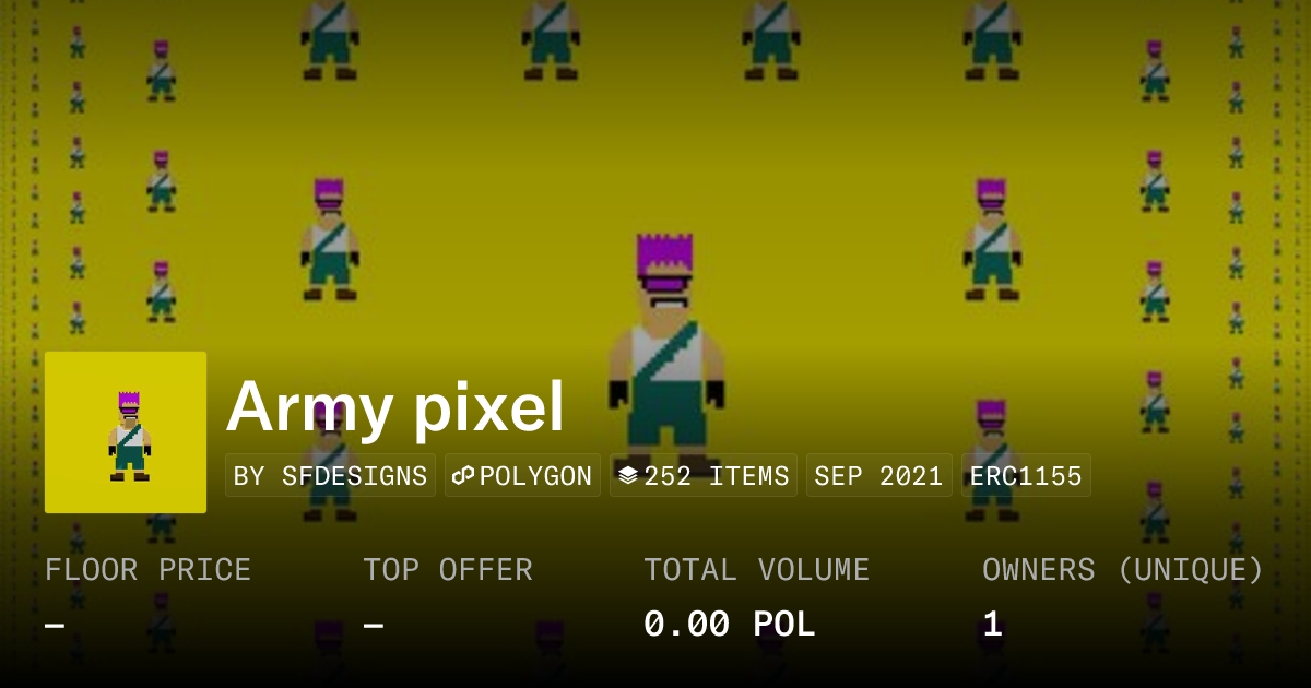 Army pixel - Collection | OpenSea