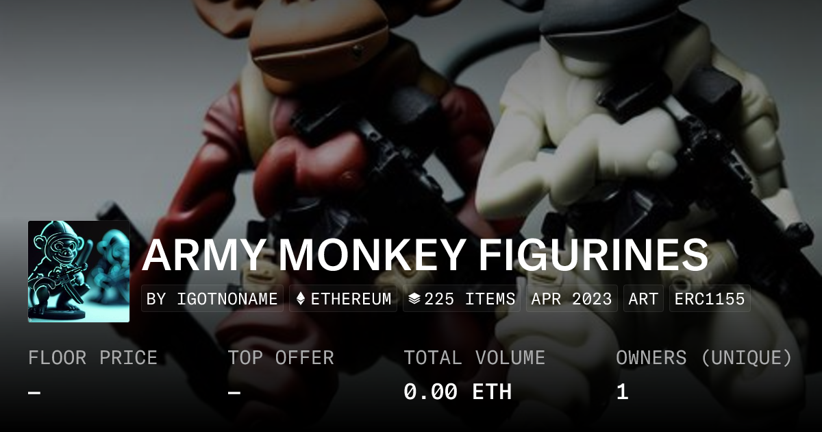 ARMY MONKEY FIGURINES - Collection | OpenSea