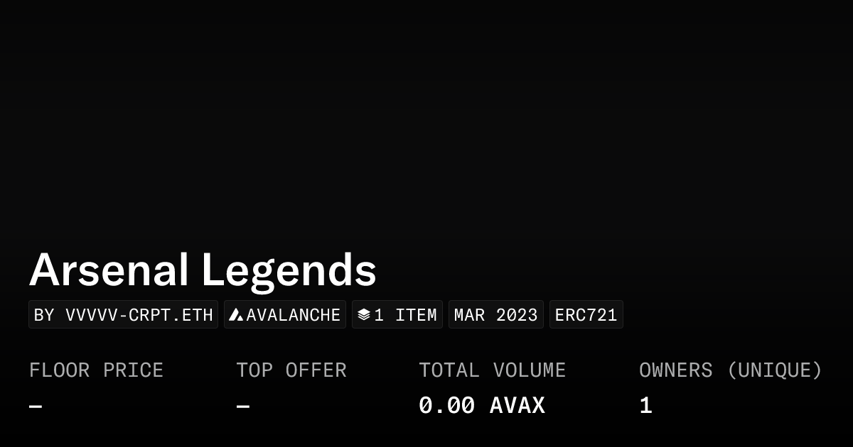 Arsenal Legends - Collection | OpenSea