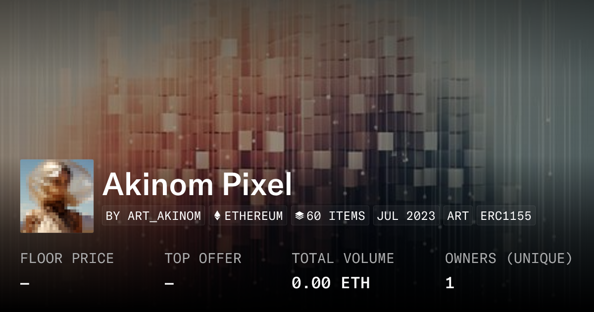Akinom Pixel - Collection | OpenSea
