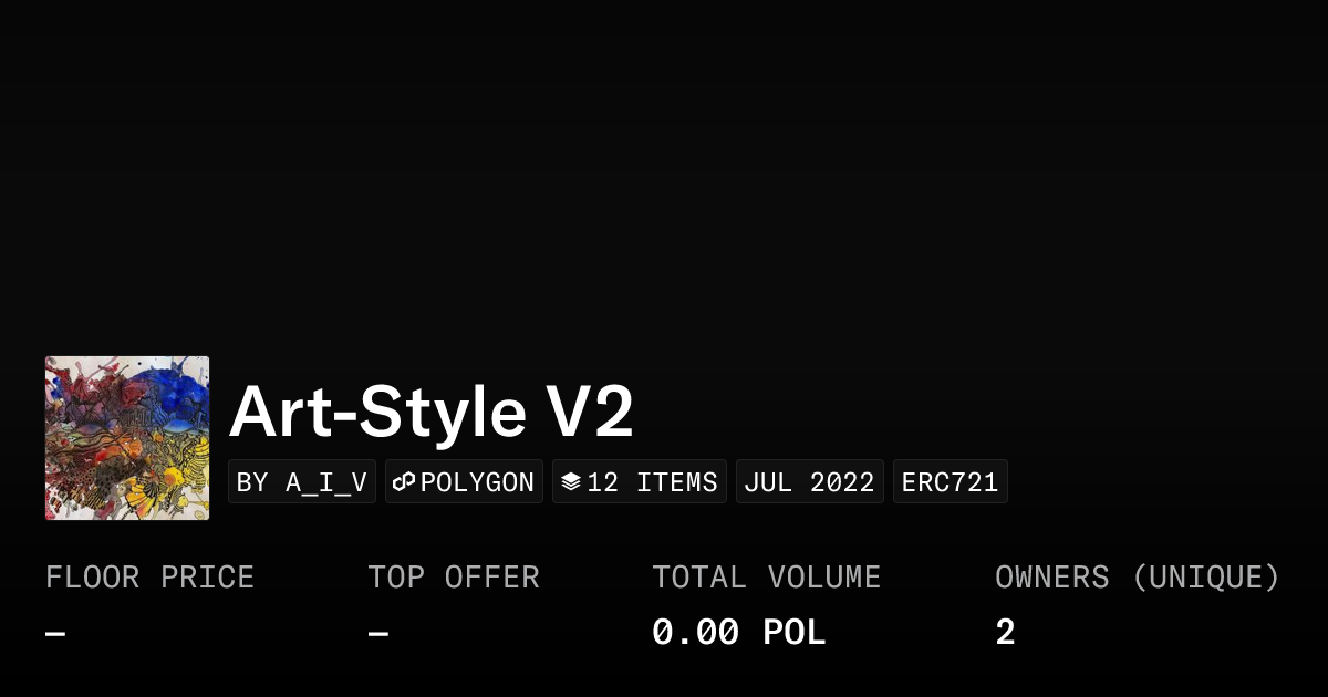 Art-Style V2 - Collection | OpenSea