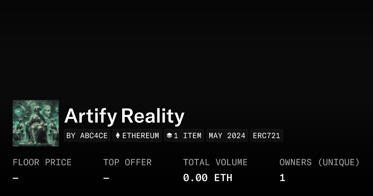 Artify Reality - Collection | OpenSea