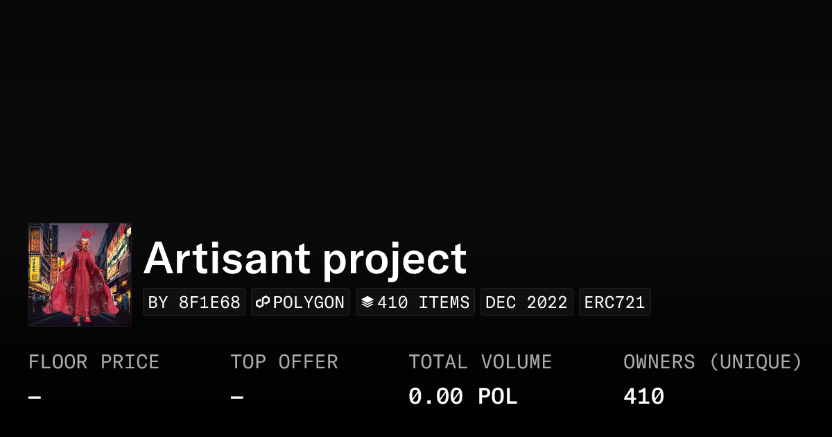 Artisant project - Collection | OpenSea