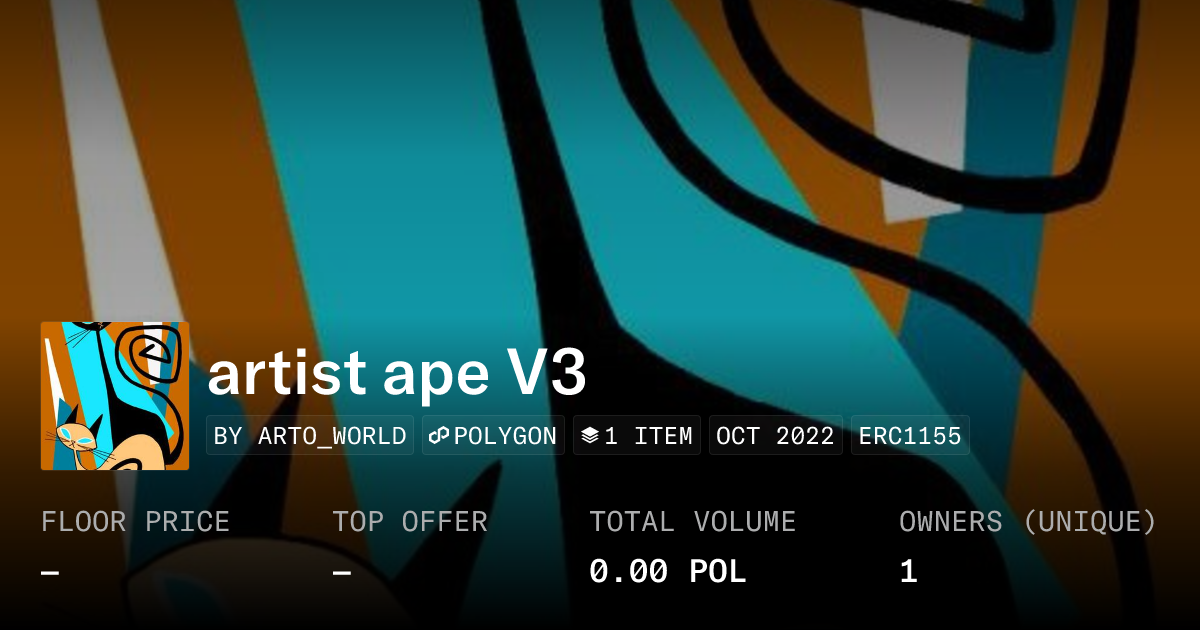 artist ape V3 - Collection | OpenSea