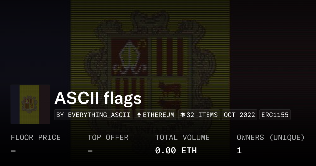 ASCII flags - Collection | OpenSea
