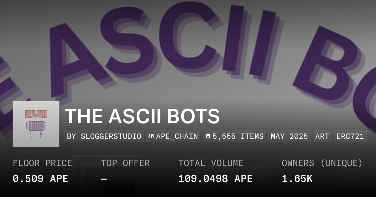 THE ASCII BOTS - Collection | OpenSea