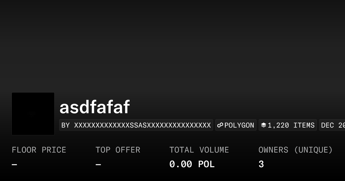 asdfafaf - Collection | OpenSea