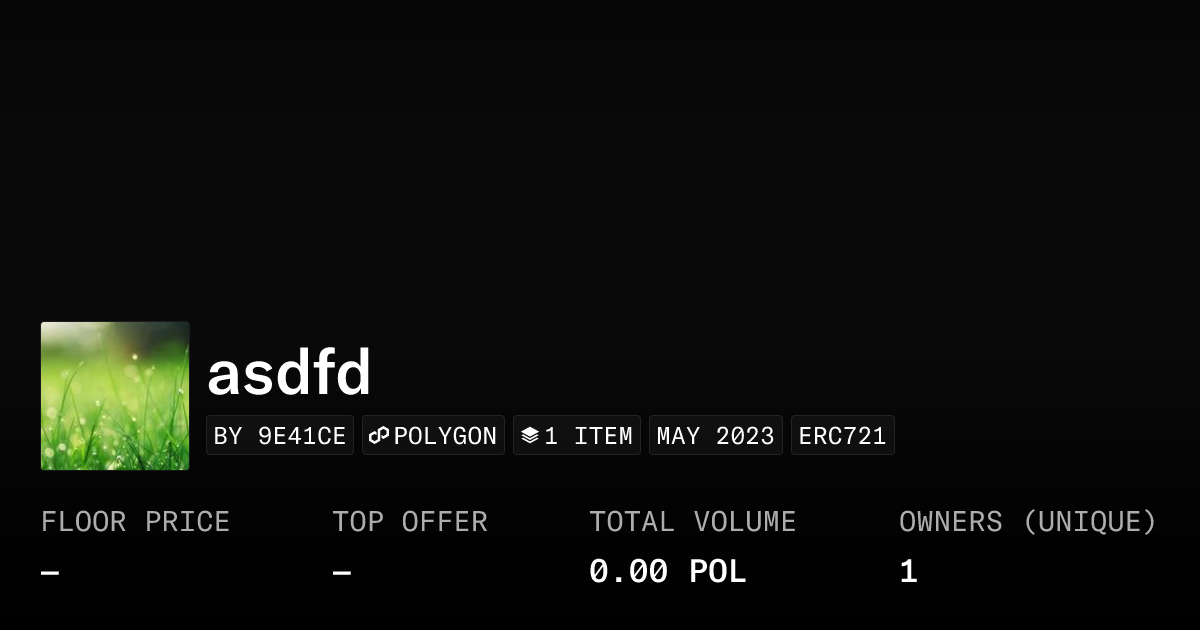 asdfd - Collection | OpenSea