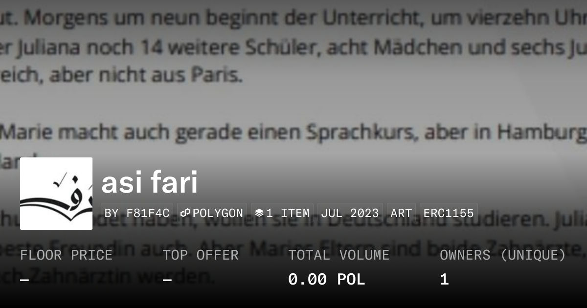 asi fari - Collection | OpenSea