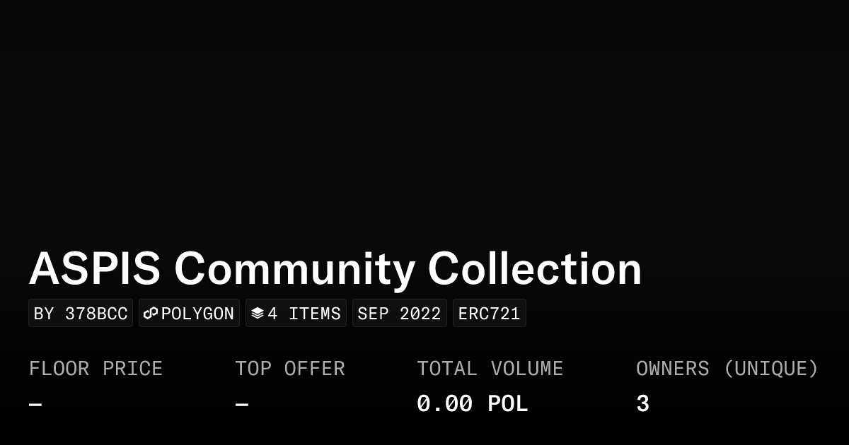 ASPIS Community Collection - Collection | OpenSea