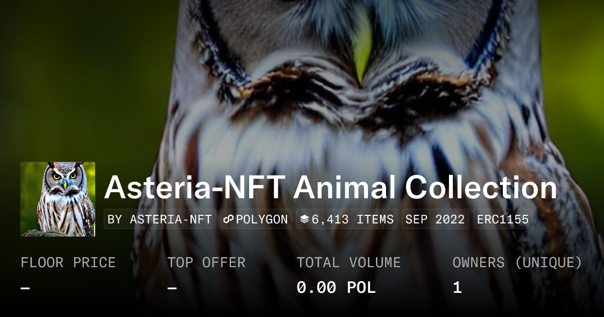 Asteria-NFT Animal Collection - Collection | OpenSea