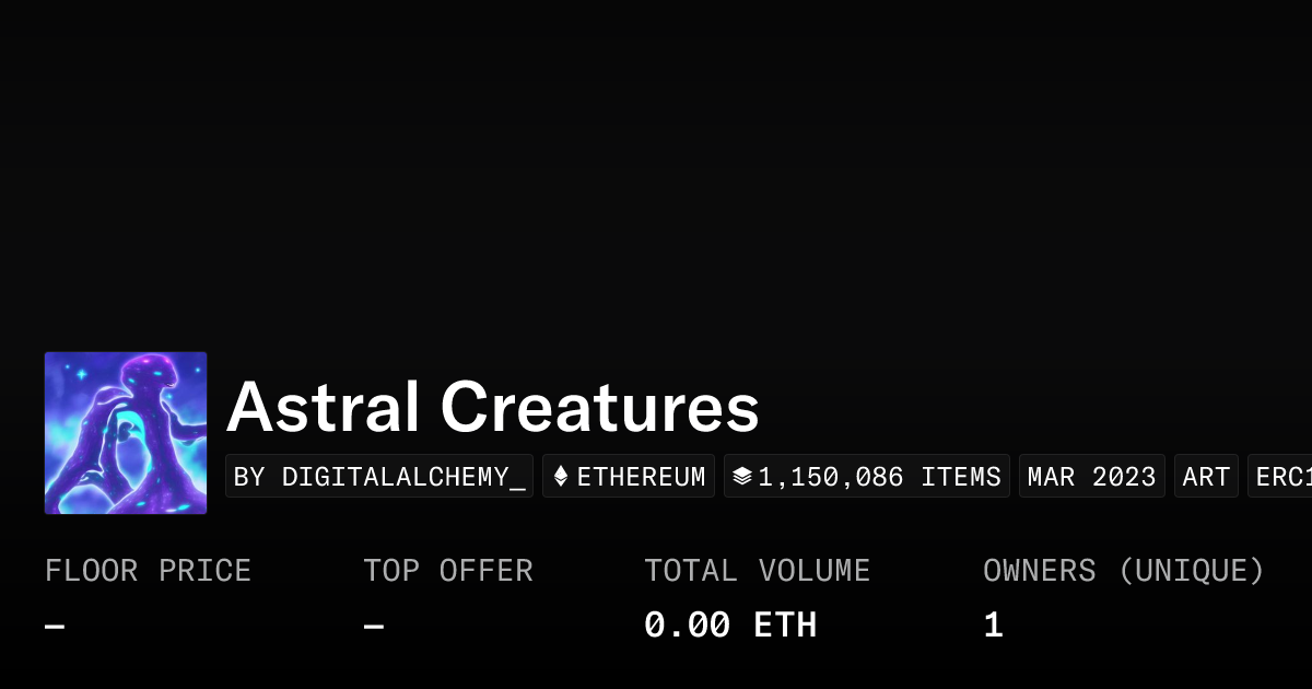 Astral Creatures - Collection | OpenSea