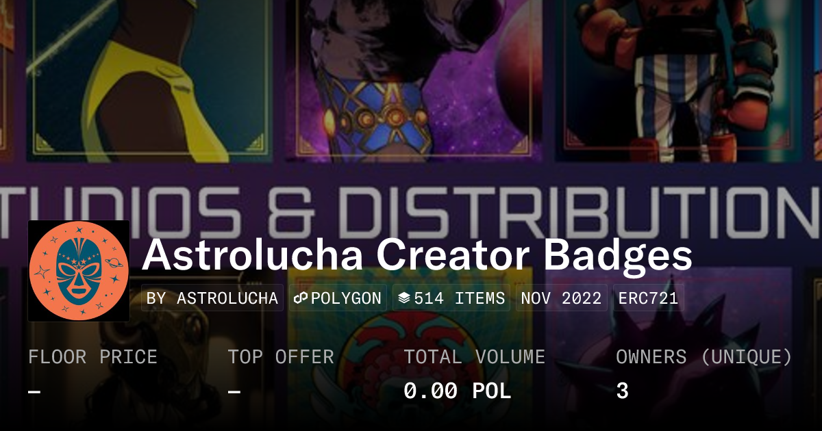 Astrolucha Creator Badges - Collection | OpenSea