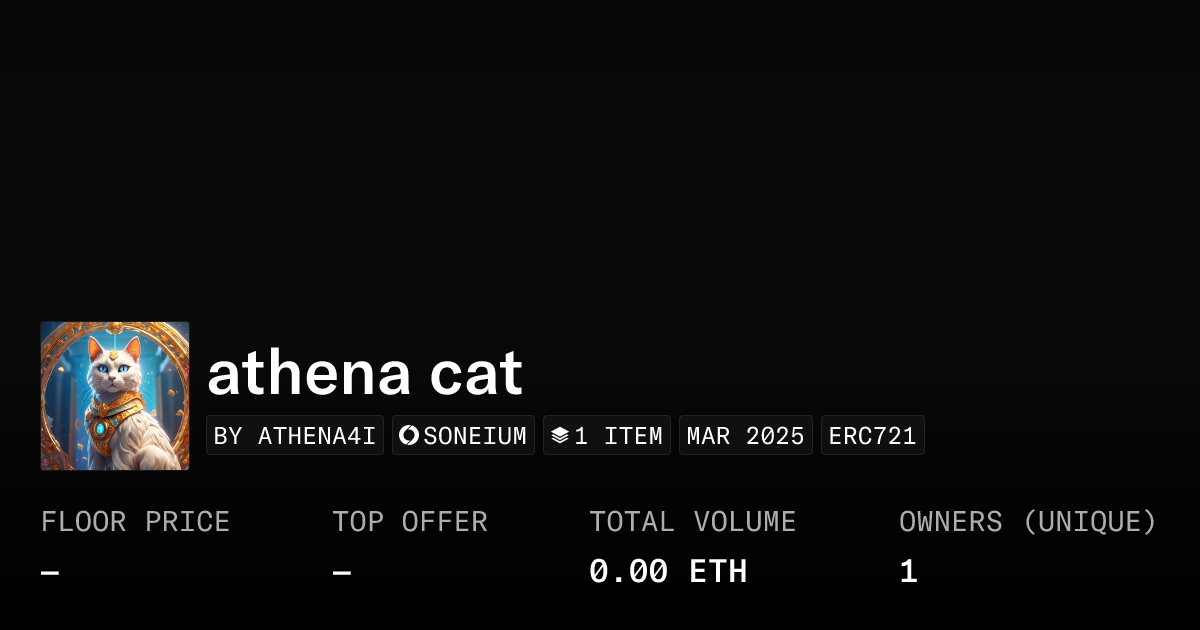 athena cat - Collection | OpenSea
