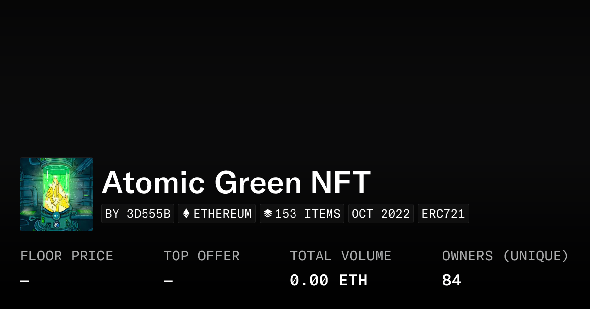 Atomic Green NFT - Collection | OpenSea
