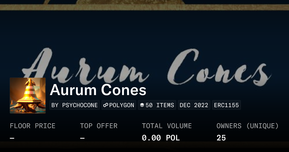 Aurum Cones - Collection | OpenSea